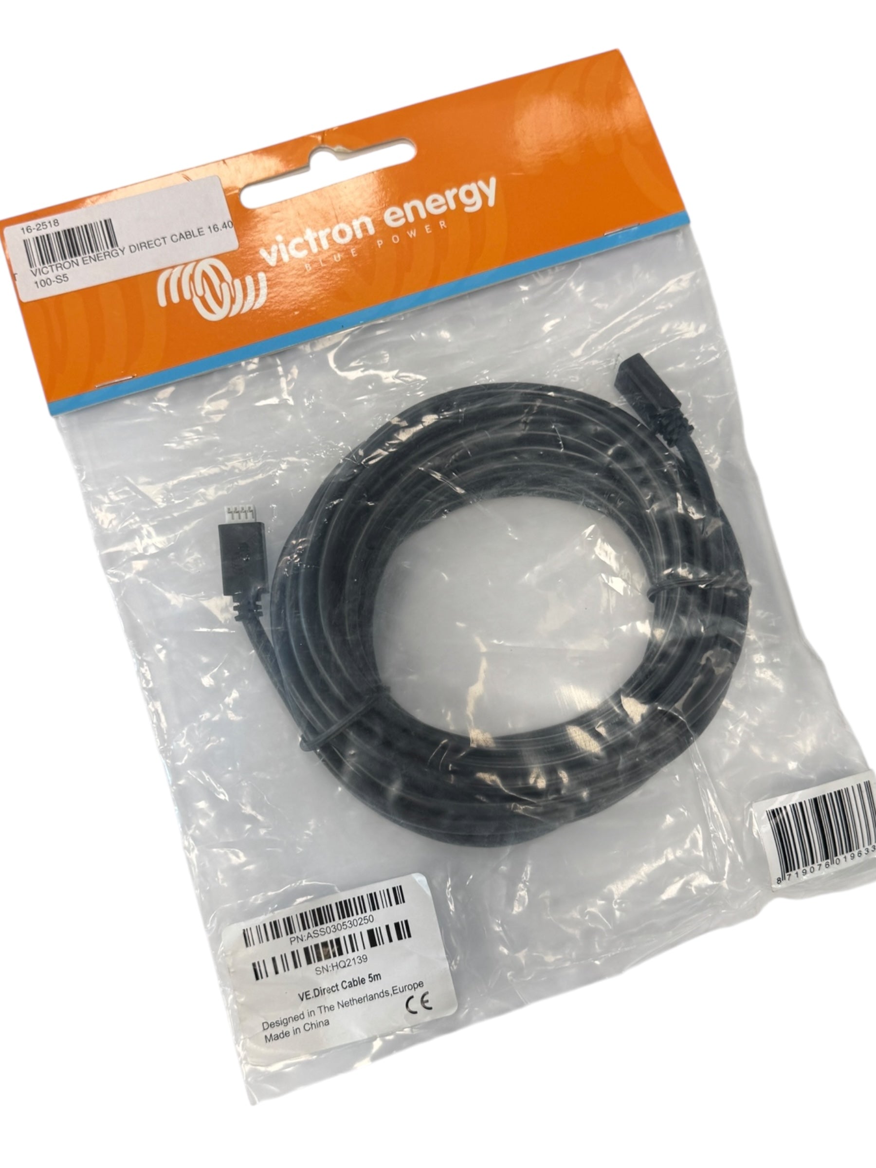 Victron Energy VE.Direct Cable | 16.4 ft (5m) Communication Cable (16 ...